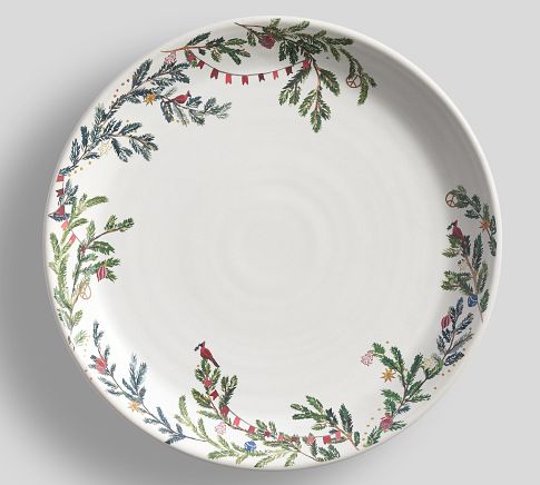 Christmas in the Country Scenery Stoneware Salad Plates - Set of 4 ...
