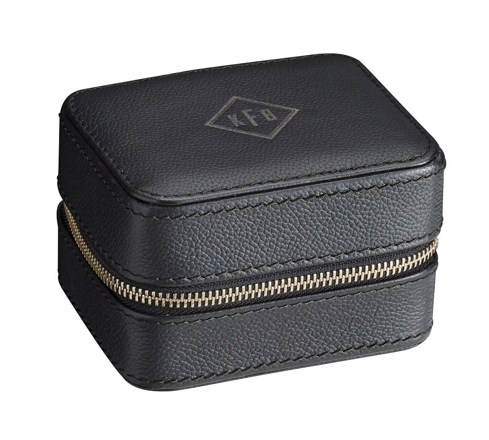 Grant Leather Travel Zip Box | Pottery Barn