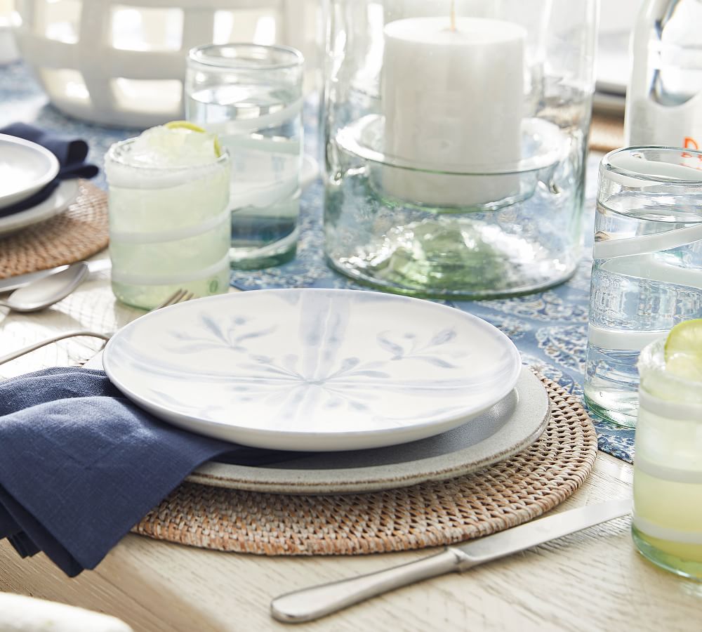 Chambray Tile Stoneware Dinnerware Collection | Pottery Barn