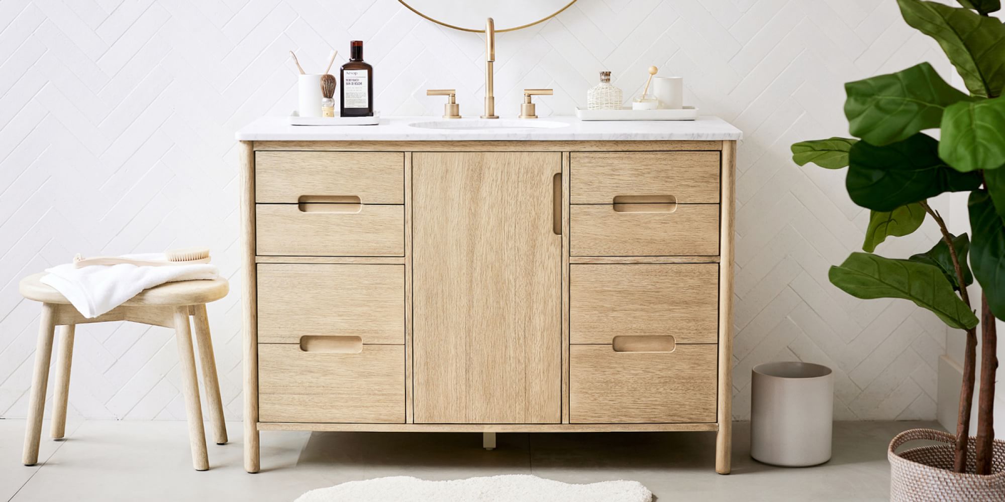 Manzanita 48" Single Wide Sink Vanity | Pottery Barn