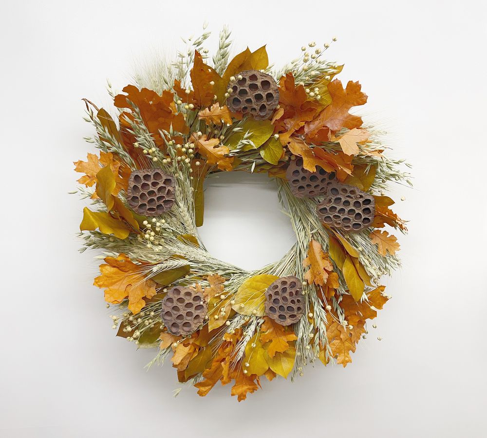 Dried Autumn Stroll Wreath | Pottery Barn