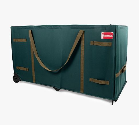 Decorated Upright Tree Storage Bag with Rolling Tree Stand | Pottery Barn