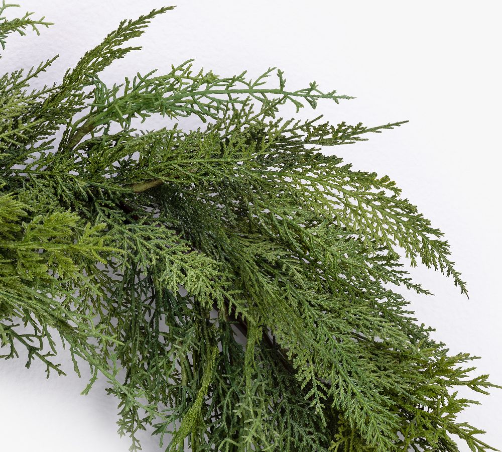 Faux Deluxe Cedar Wreath 22" | Pottery Barn