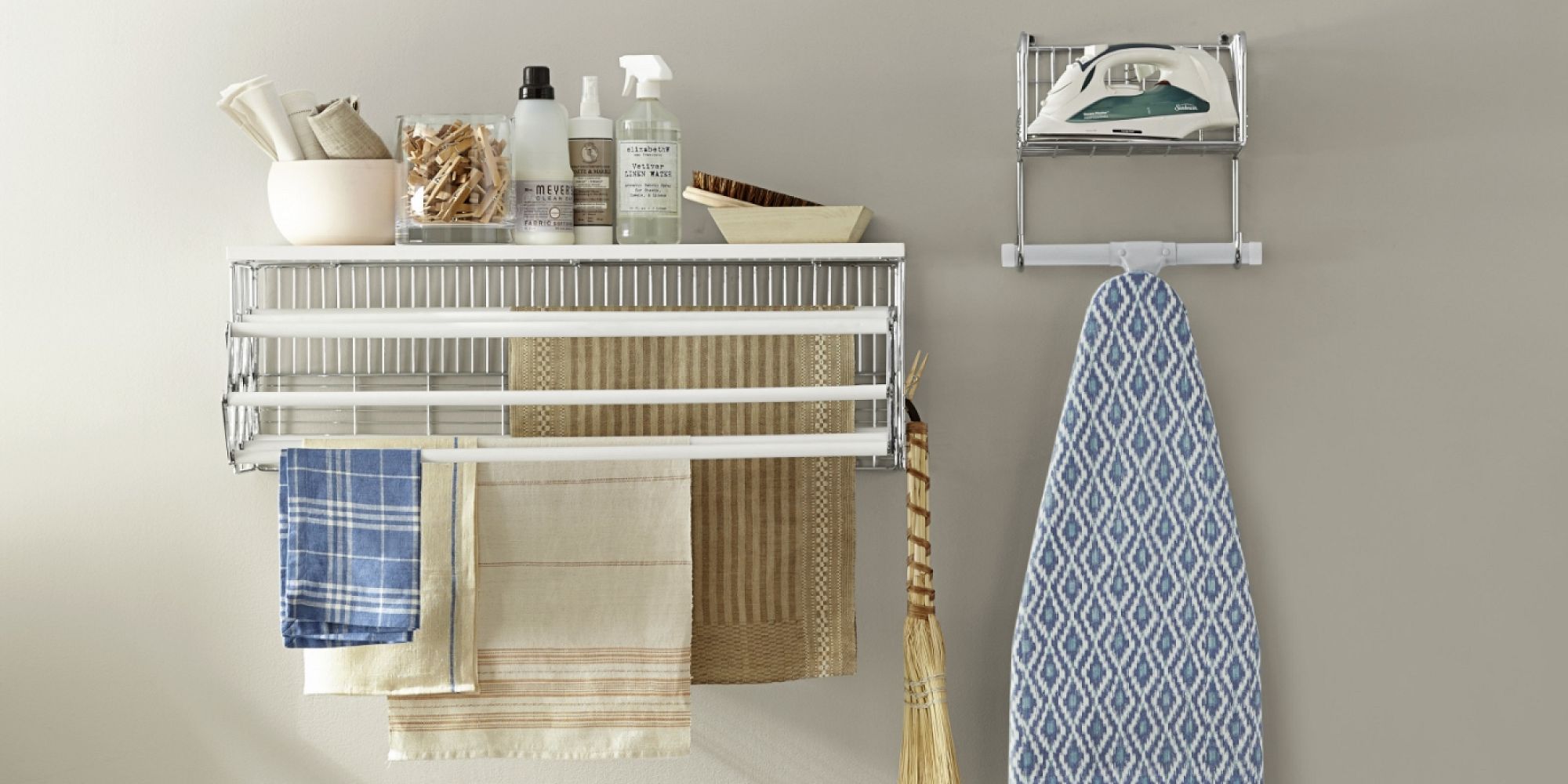 Wall-Mounted Laundry Drying Rack | Pottery Barn