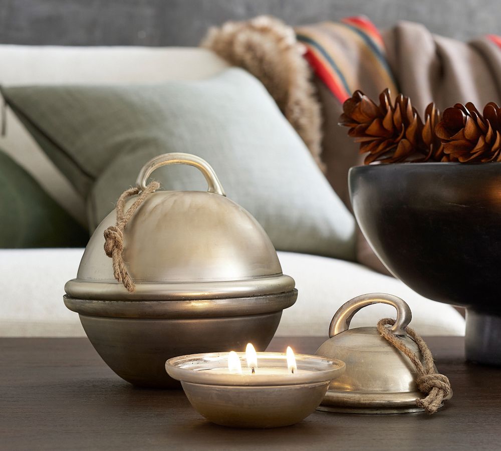 St. Jude Bell Shaped Scented Candles - Yuletide Spice | Pottery Barn