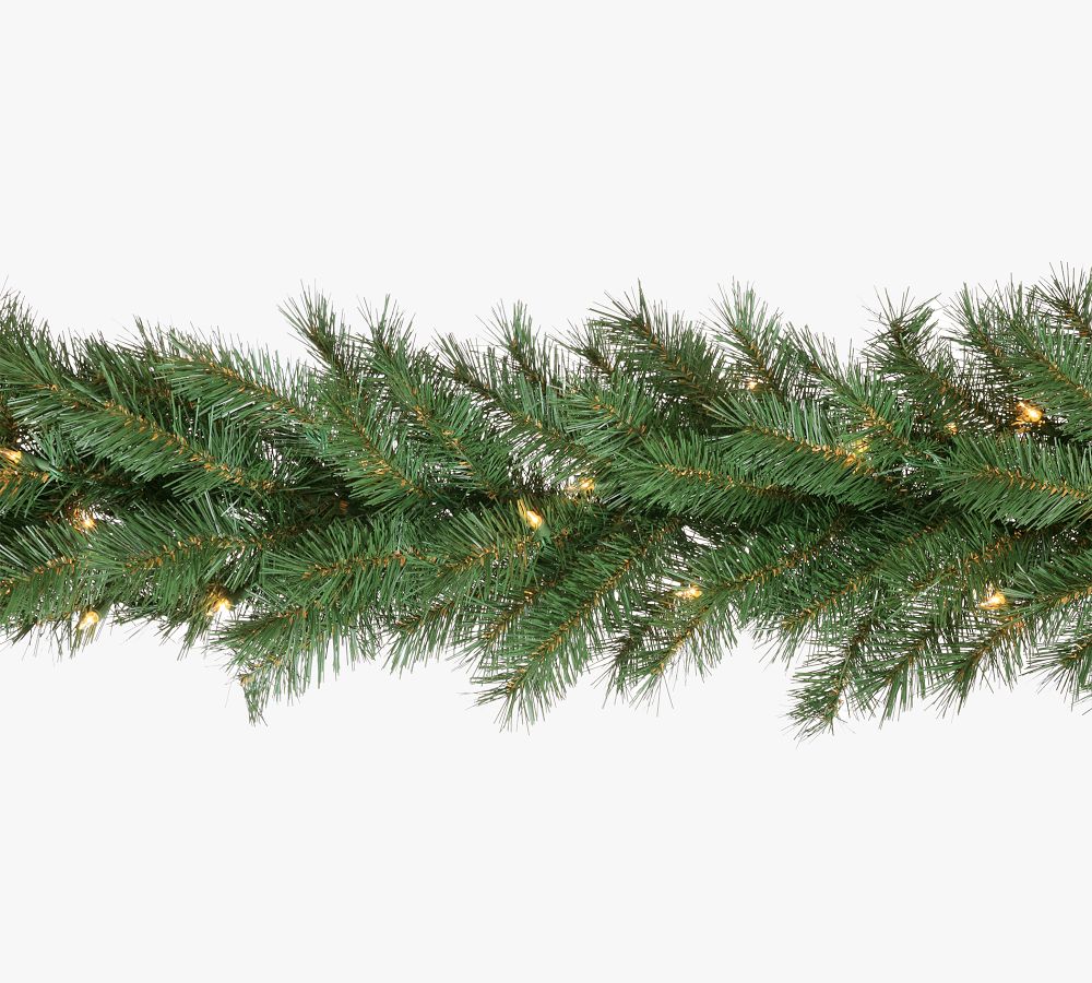 Faux Pre-Lit Aspen Spruce Garland - 9' | Pottery Barn