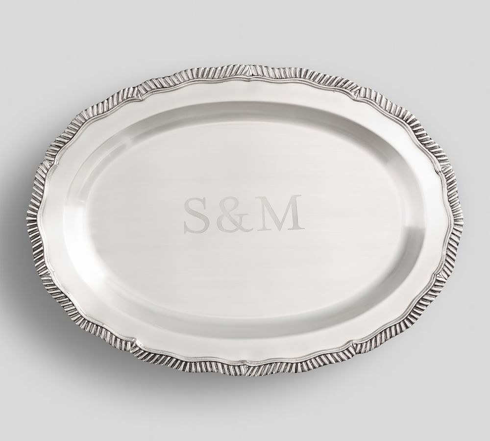 Antique Silver Oval Tray | Pottery Barn