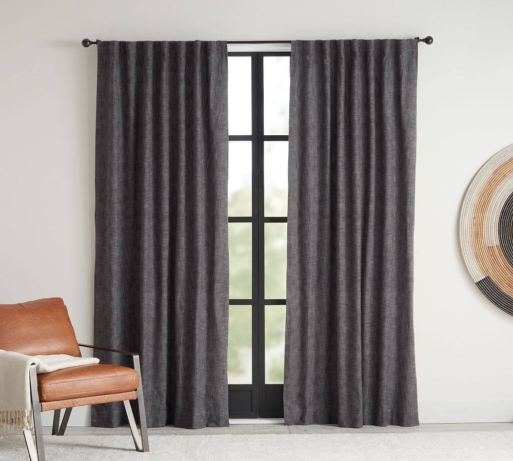 OPEN BOX: Seaton Textured Cotton Blackout Curtain | Pottery Barn