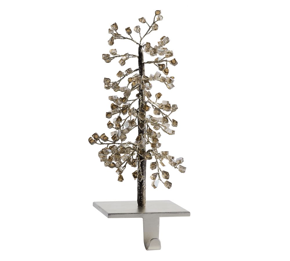 Faceted Glass Mirror Tree Stocking Holder | Pottery Barn