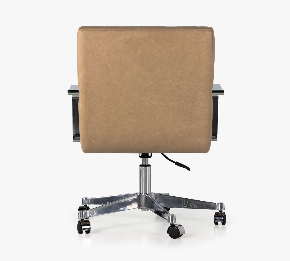 Jace Leather Swivel Desk Chair | Pottery Barn