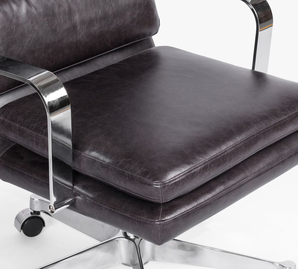 Jace Leather Swivel Desk Chair | Pottery Barn