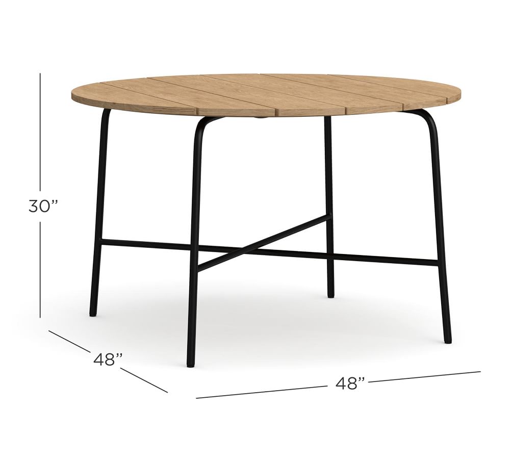 Tulum 48" FSC® Acacia Round Patio Dining Table | Pottery Barn