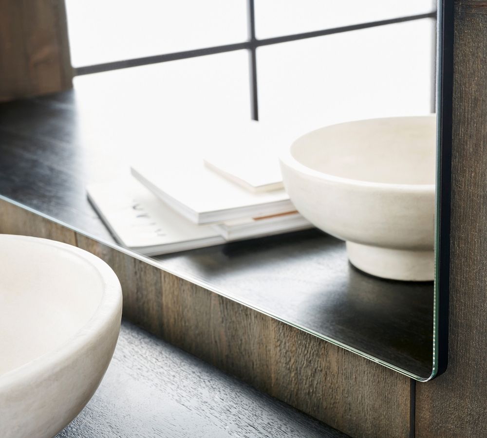 Rienne Frameless Rectangular Wall Mirror | Pottery Barn