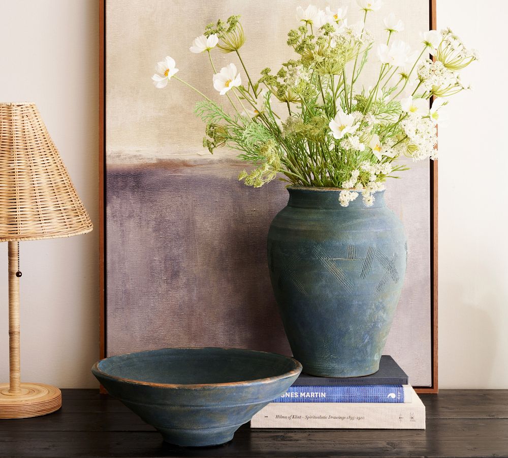 Indigo Artisan Handcrafted Vase | Pottery Barn