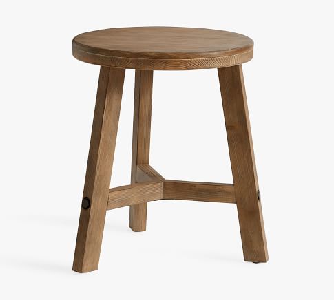 Rustic Farmhouse Round Side Table | Pottery Barn