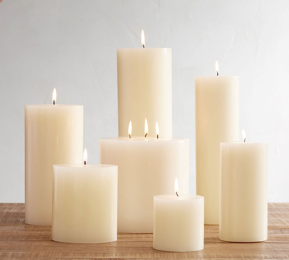 Unscented Wax Pillar Candles | Pottery Barn