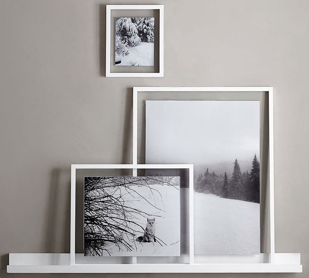 Floating Wood Gallery Picture Frame - White | Pottery Barn
