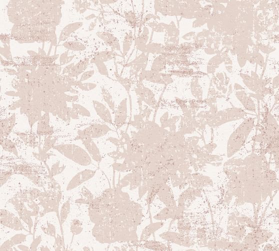 Garden Floral Dusted Pink Removable Wallpaper | Pottery Barn