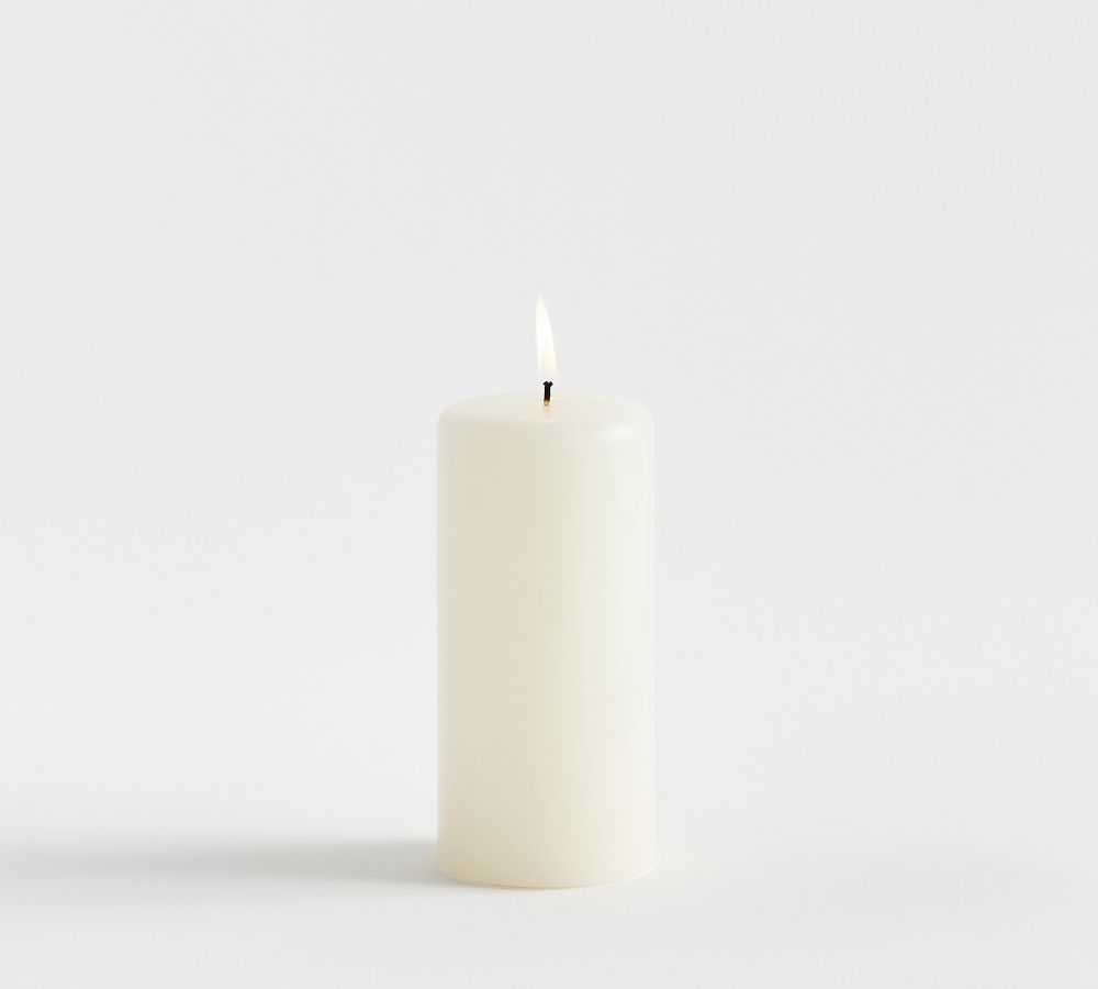 Modern Curved Pillar Candle | Pottery Barn