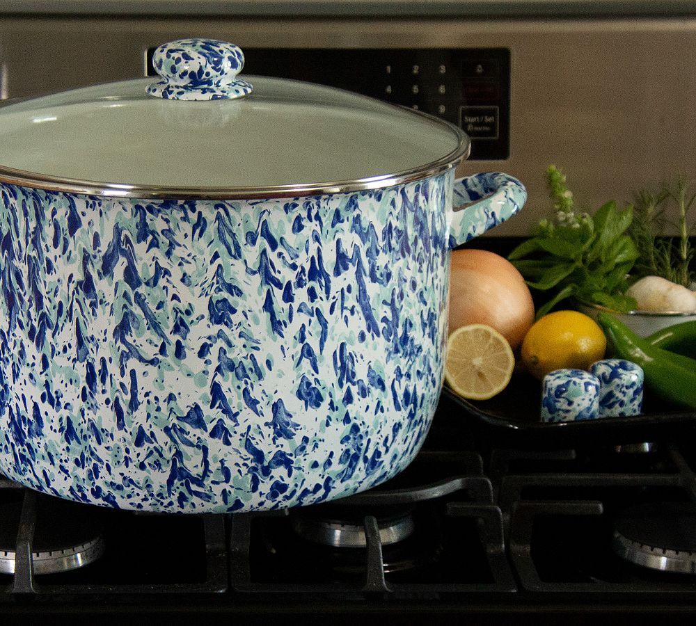 Golden Rabbit Enamel Stockpot | Pottery Barn
