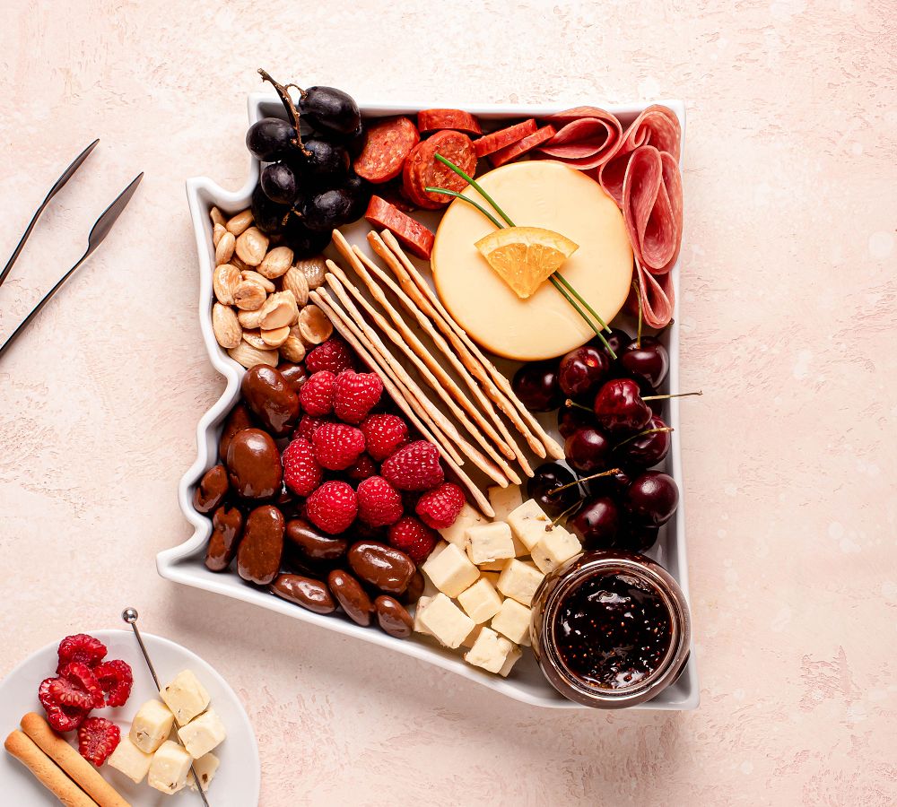 Lark Handmade Porcelain State Platter | Pottery Barn