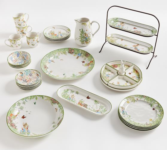 Peter Rabbit™ Stoneware Dinner Plates - Set of 4 | Pottery Barn
