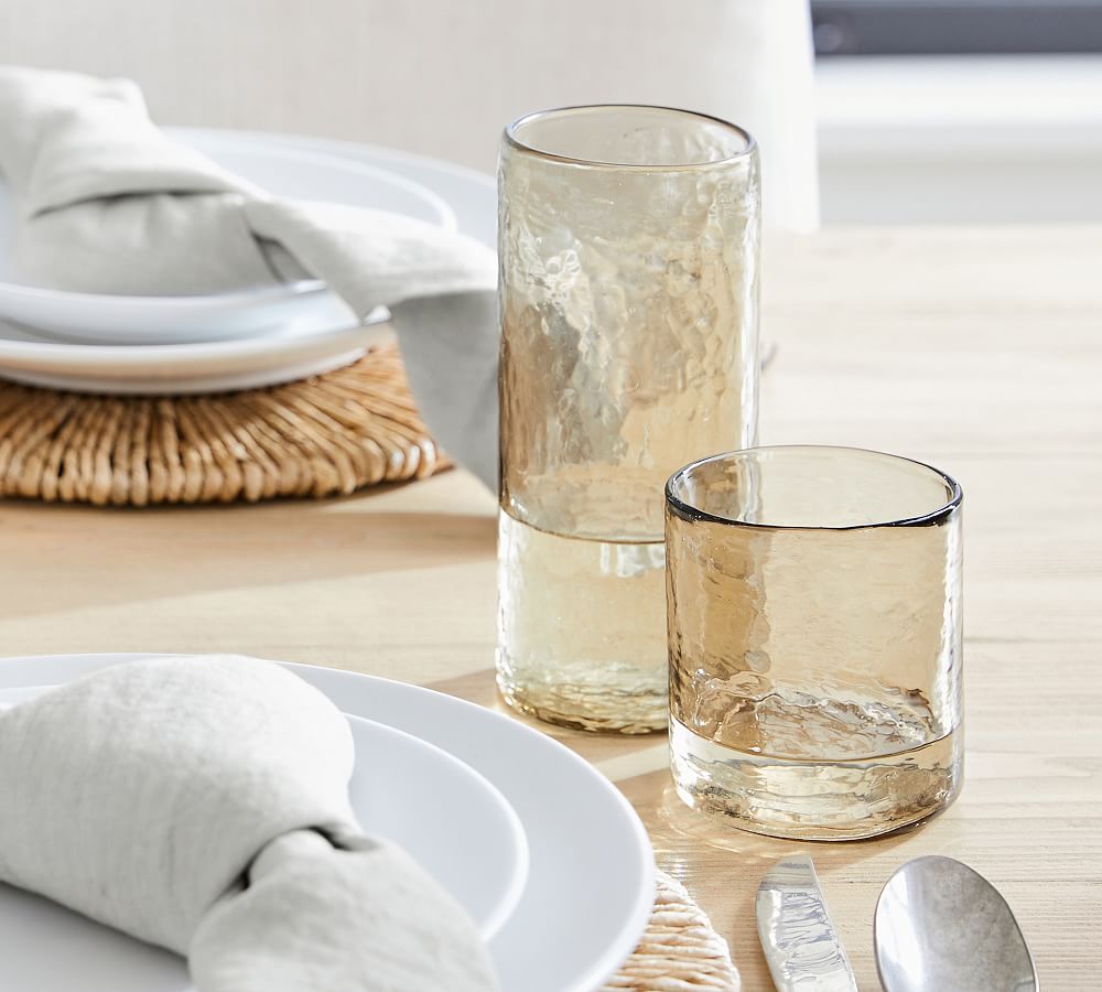 Hammered Handcrafted Glassware Collection | Pottery Barn