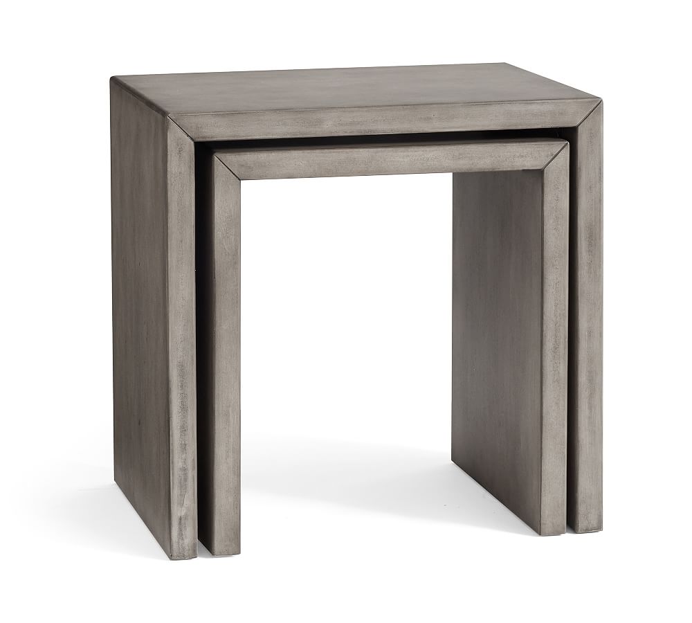 Byron Rectangular Waterfall Nesting End Tables | Pottery Barn