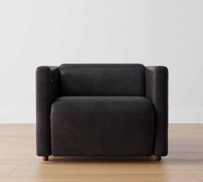 Tucker Leather Power Recliner | Pottery Barn