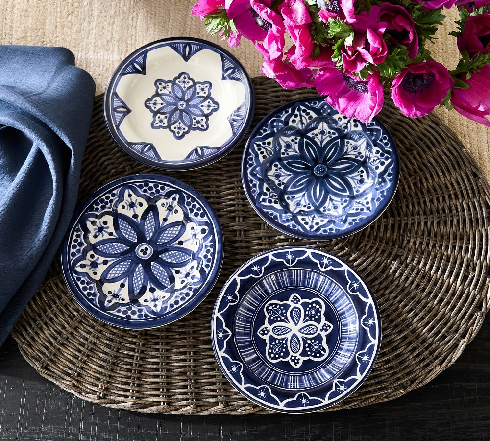 Medina Stoneware Appetizer Plates - Set of 4 | Pottery Barn