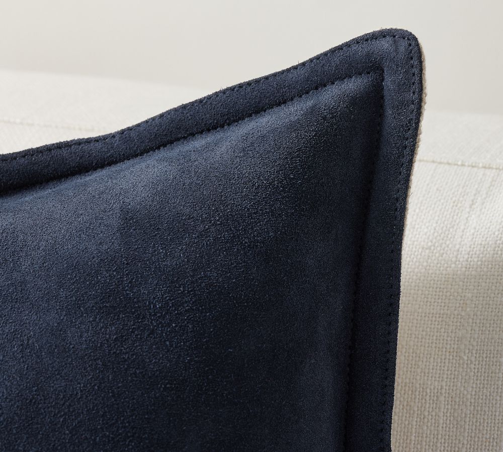 Pieced Suede Pillows | Pottery Barn