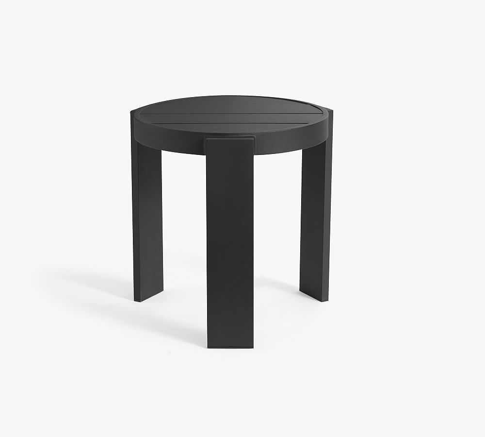 Malibu 18" Metal Stackable Outdoor Side Stool, Set of 2 | Pottery Barn