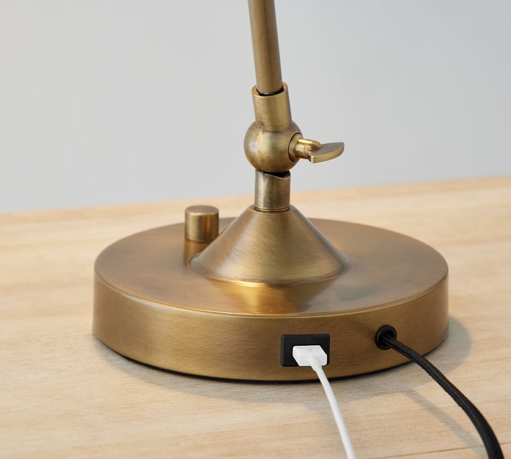 Kimble Metal USB Task Lamp | Pottery Barn