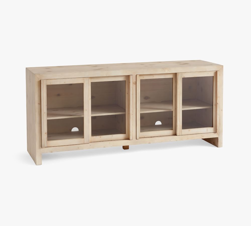 Folsom Glass Media Console | Pottery Barn