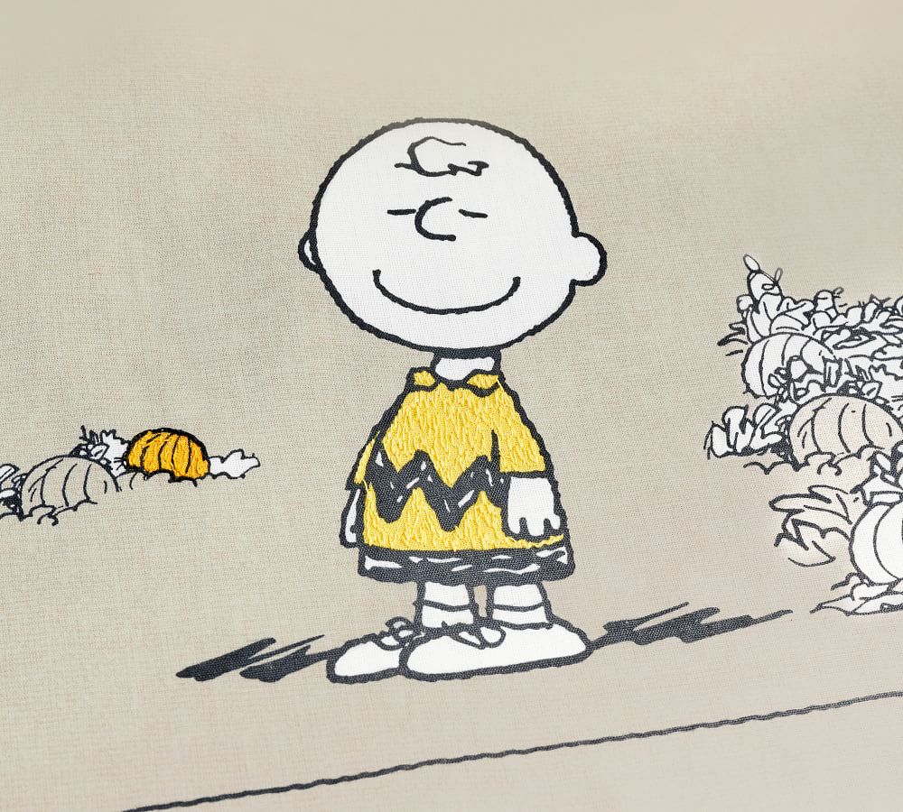 Peanuts™ Cotton/Linen Table Throw | Pottery Barn
