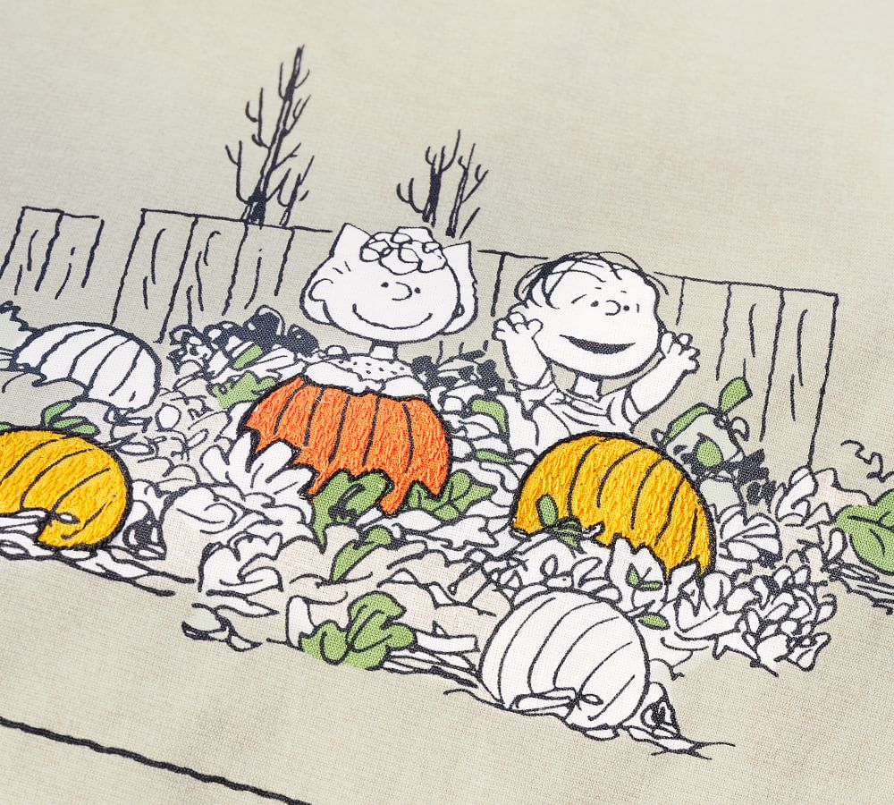 Peanuts™ Cotton/Linen Table Throw | Pottery Barn