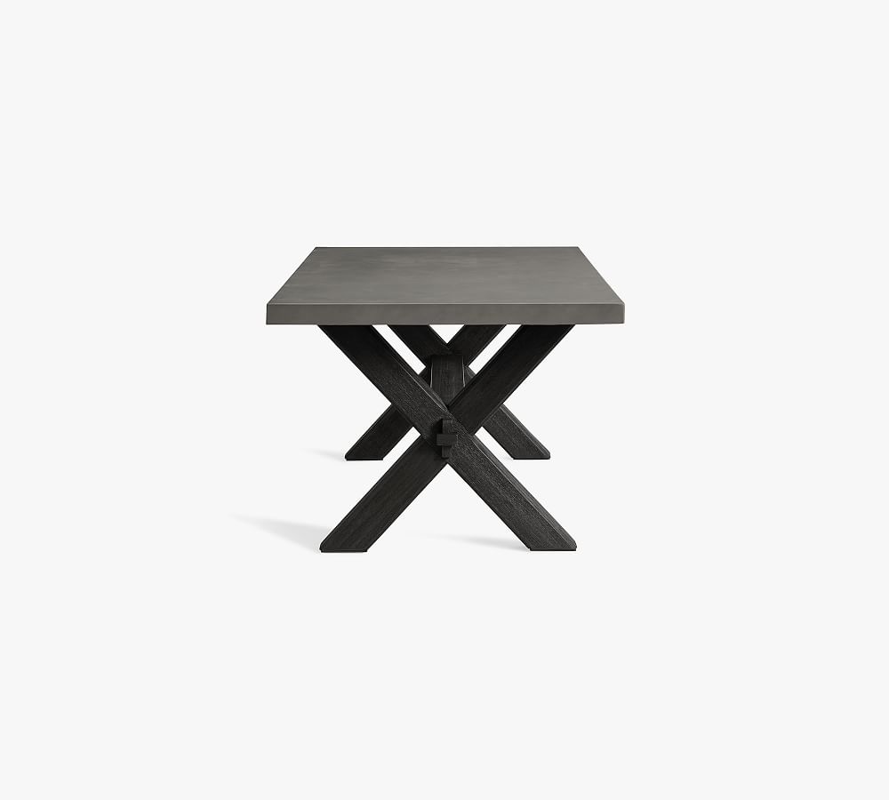 Abbott Concrete & FSC® Acacia Outdoor Dining Table | Pottery Barn