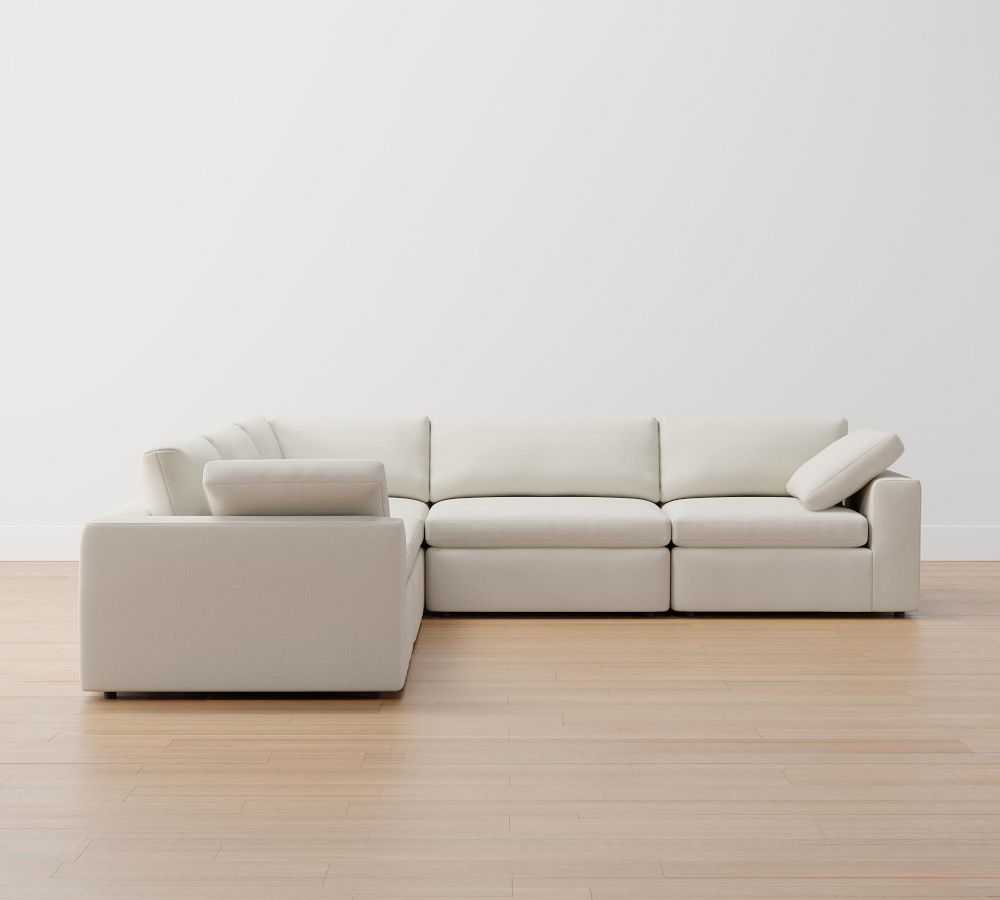 Dream Square Wide Arm Upholstered Modular L-Shaped Sectional | Pottery Barn