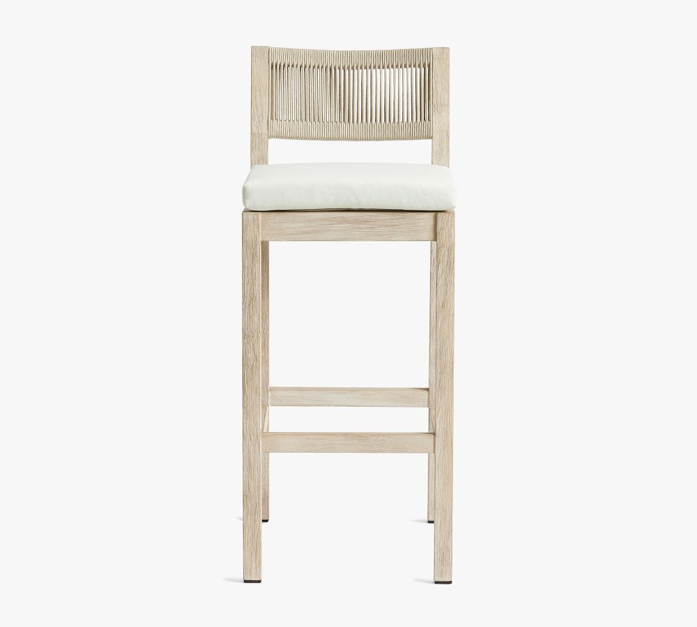 Indio Coastal FSC® Mahogany Rope Bar Stool | Pottery Barn