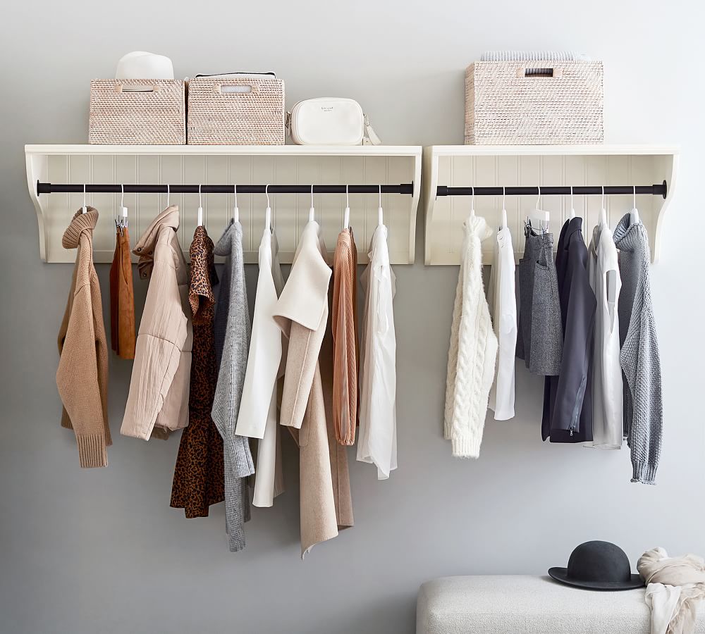 Shelf With Closet Rail