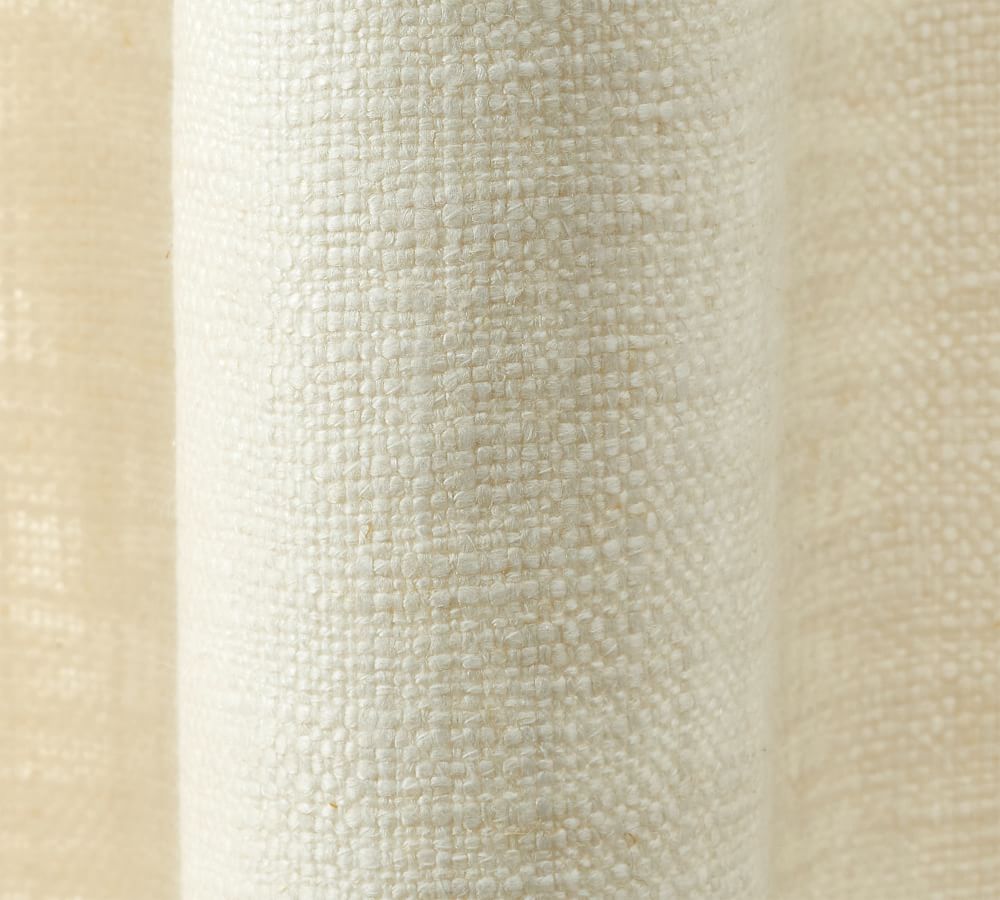 Faye Textured Linen Curtain | Pottery Barn