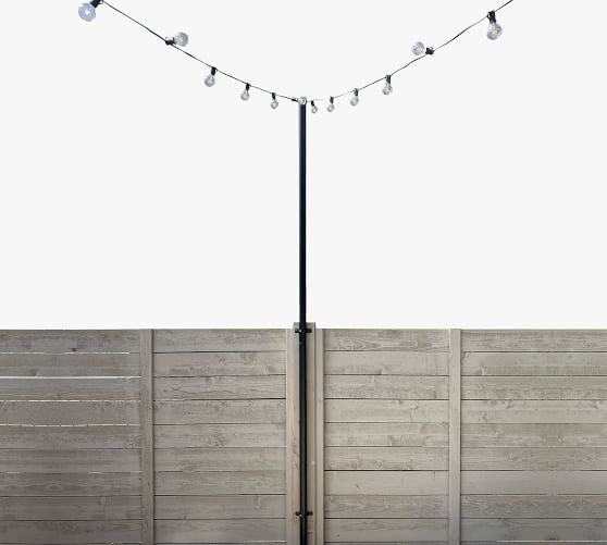 Bistro Wall Mounted String Lights Posts | Pottery Barn