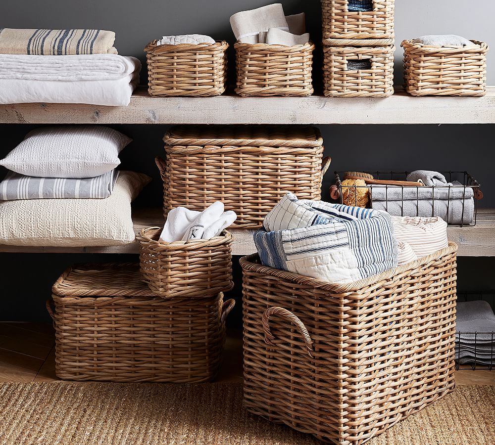 Aubrey Woven Oversized Storage Basket | Pottery Barn
