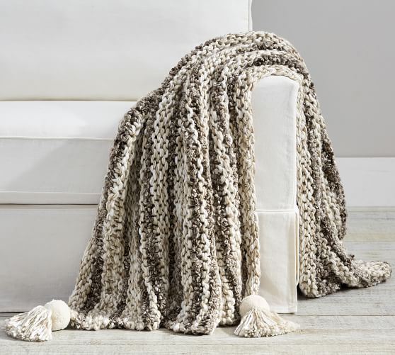 Kline Chunky Knit Throw | Pottery Barn