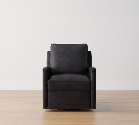 Tyler Square Arm Upholstered Power Swivel Glider Recliner | Pottery Barn