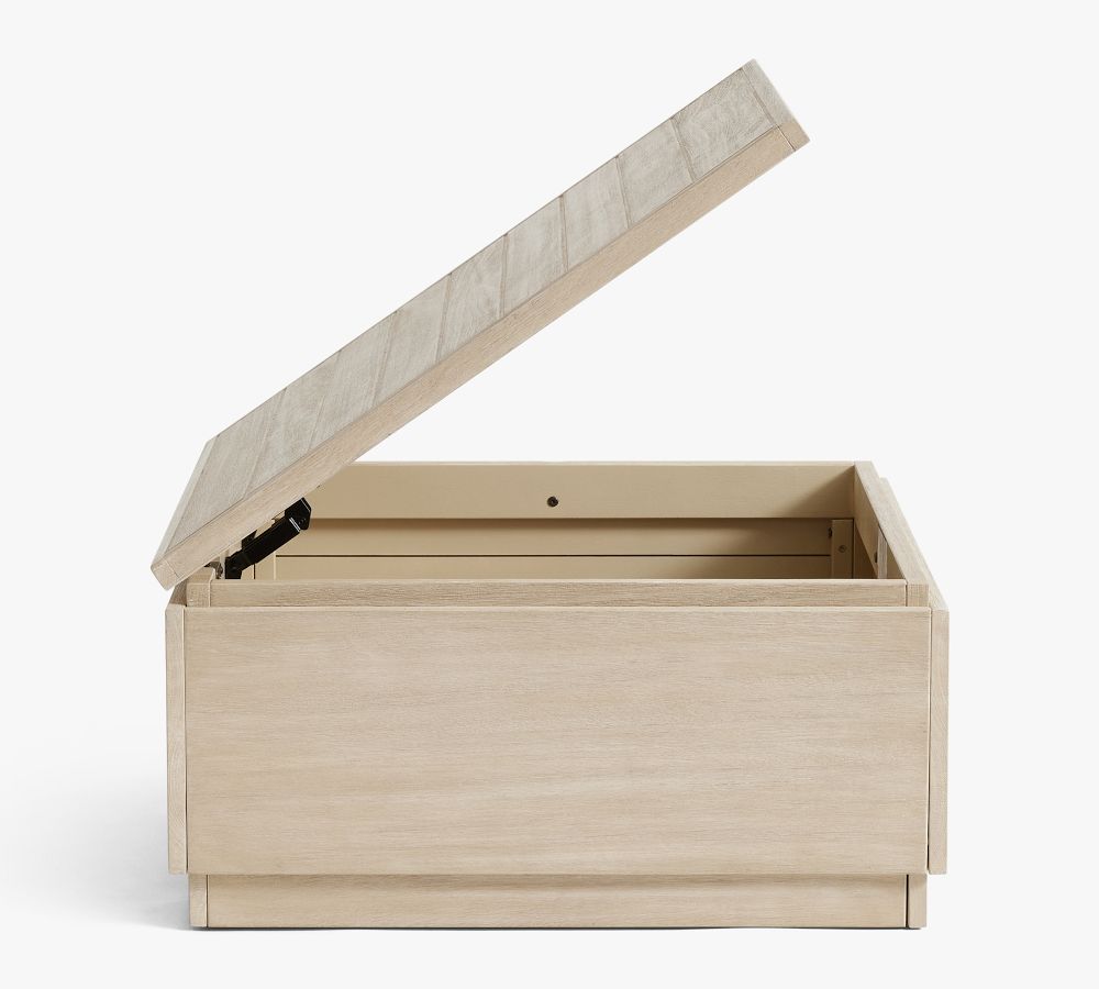 Indio FSC® Eucalyptus Modern Platform Coffee Table with Storage ...