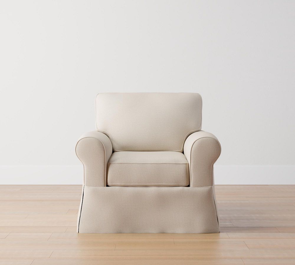 Buchanan Roll Arm Slipcovered Armchair | Pottery Barn