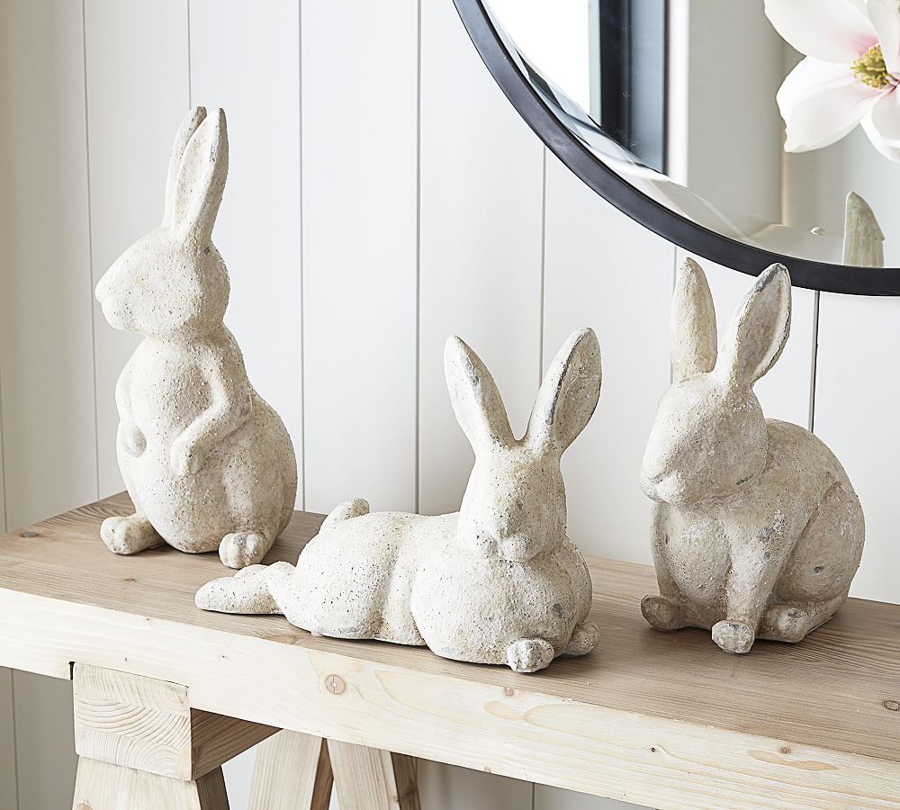 Handcrafted Terracotta Bunny Sculptures | Pottery Barn