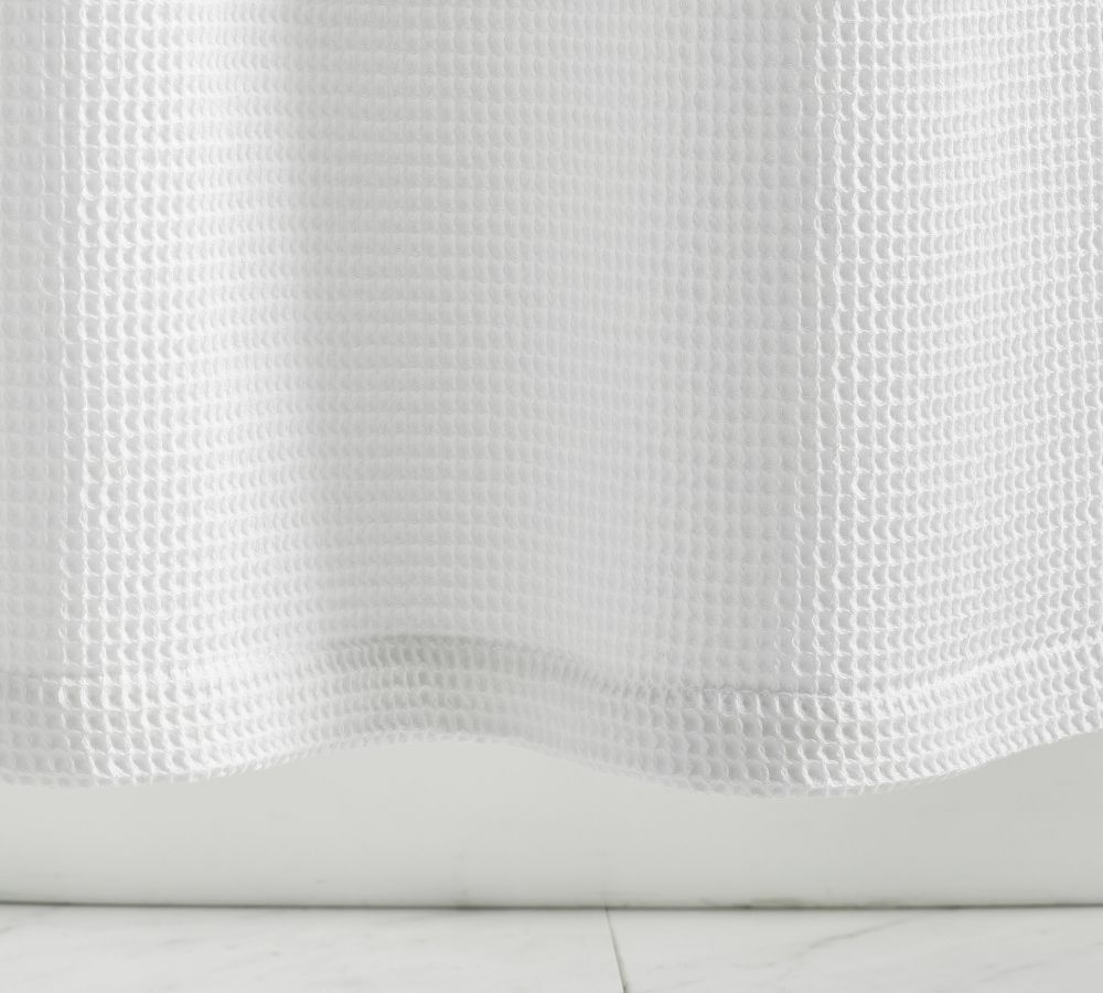 Waffle Weave Cotton Shower Curtain | Pottery Barn