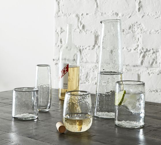 Hammered Handcrafted Glassware Collection | Pottery Barn